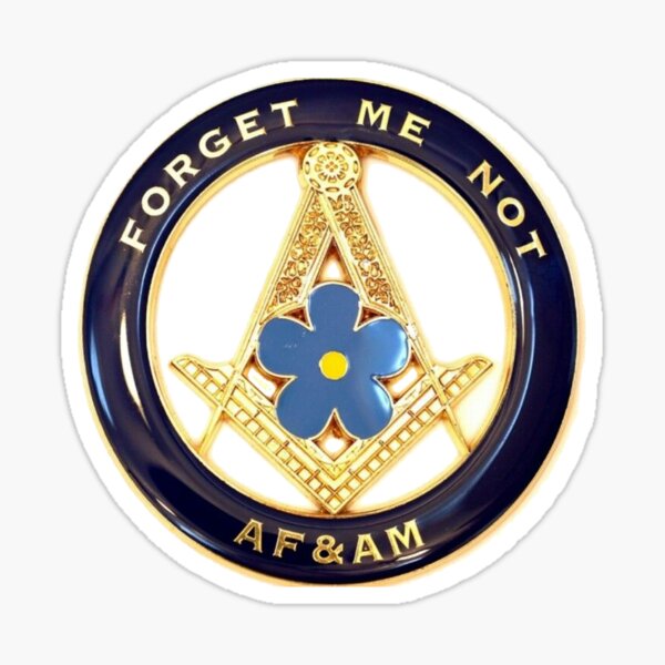 "Freemason Forget Me Not" Sticker for Sale by lawrencebaird | Redbubble