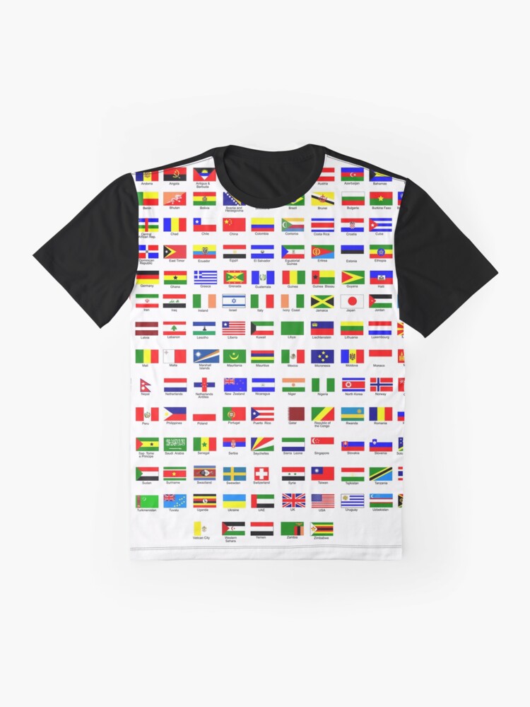 "Flags of the World" Graphic T-Shirt for Sale by crdraper | Redbubble