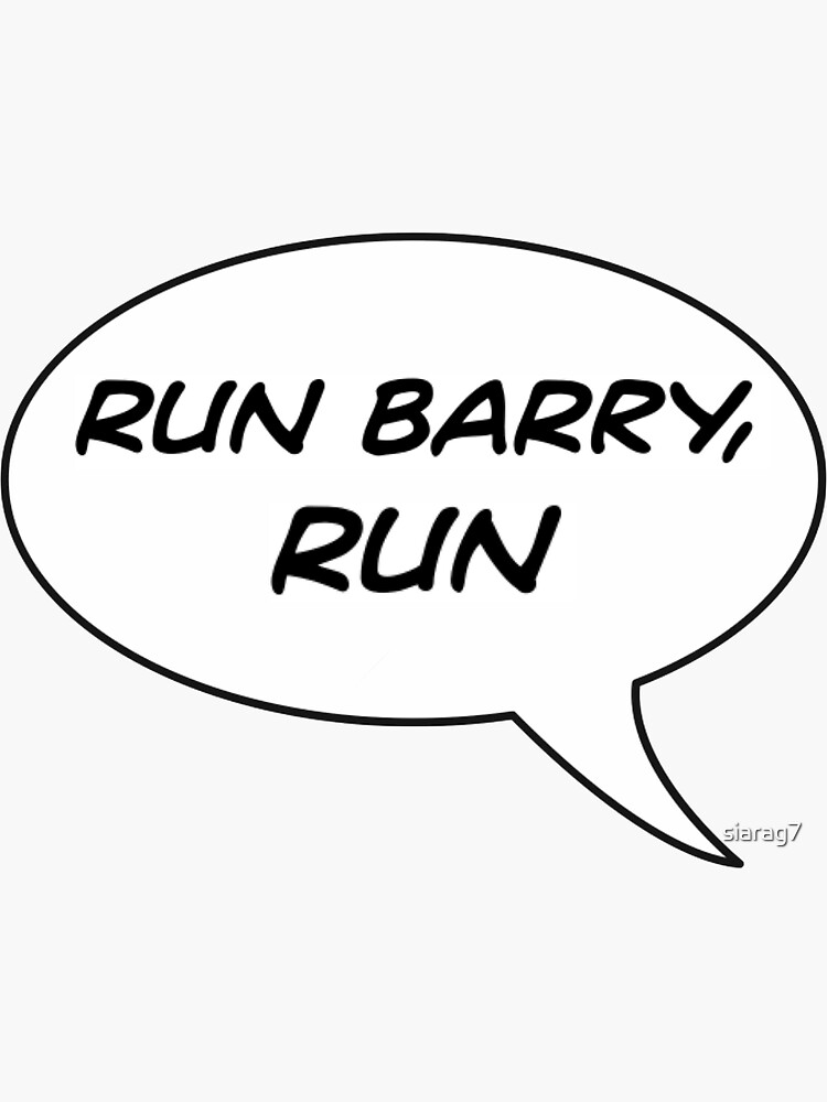"Run Barry, Run" Sticker for Sale by siarag7 | Redbubble