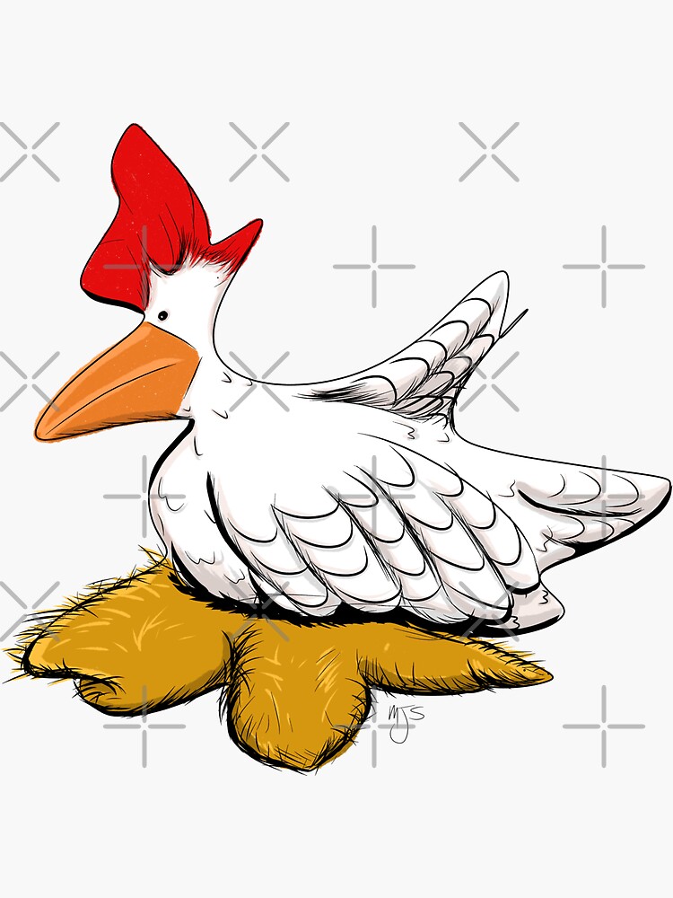 "Henpecked" Sticker for Sale by MJScribbles | Redbubble