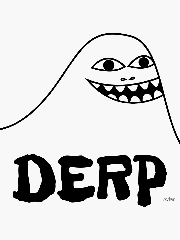 "Derp Face" Sticker by evlar | Redbubble