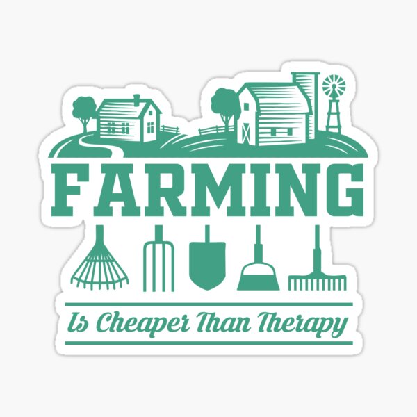 "Farmer farming farm tractor agriculture harvest agrarian gift" Sticker ...