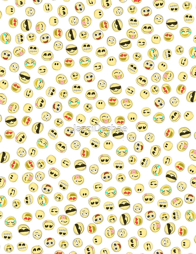 "Hand Drawn Emoji Pattern" by JazziDeshae | Redbubble