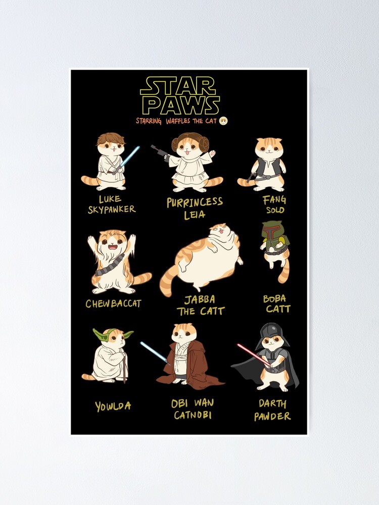 "Star Paws " Poster for Sale by WafflesCat | Redbubble