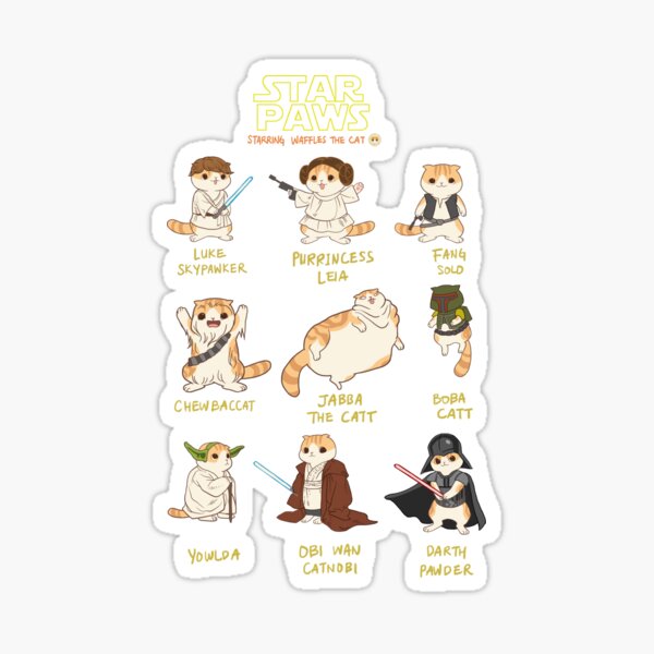 "Star Paws " Sticker for Sale by WafflesCat | Redbubble