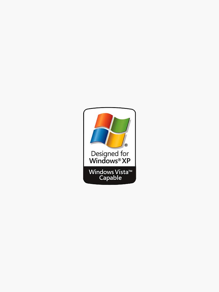 "designed for windows xp" Sticker for Sale by bennyconcarne | Redbubble