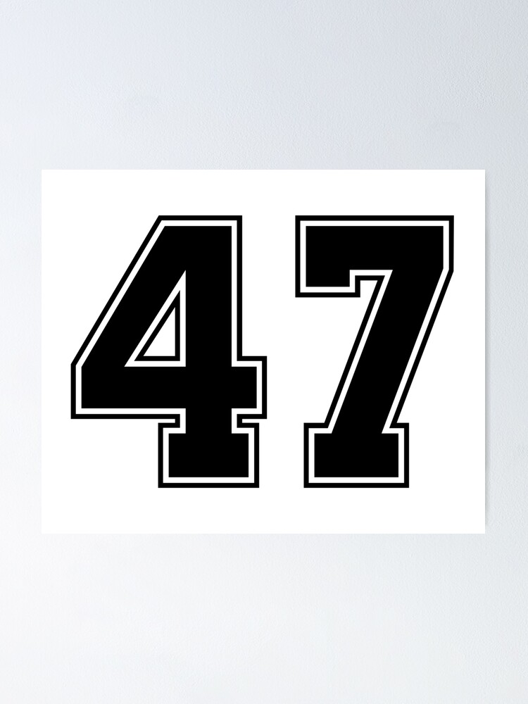 "47 American Football Classic Vintage Sport Jersey Number in black ...