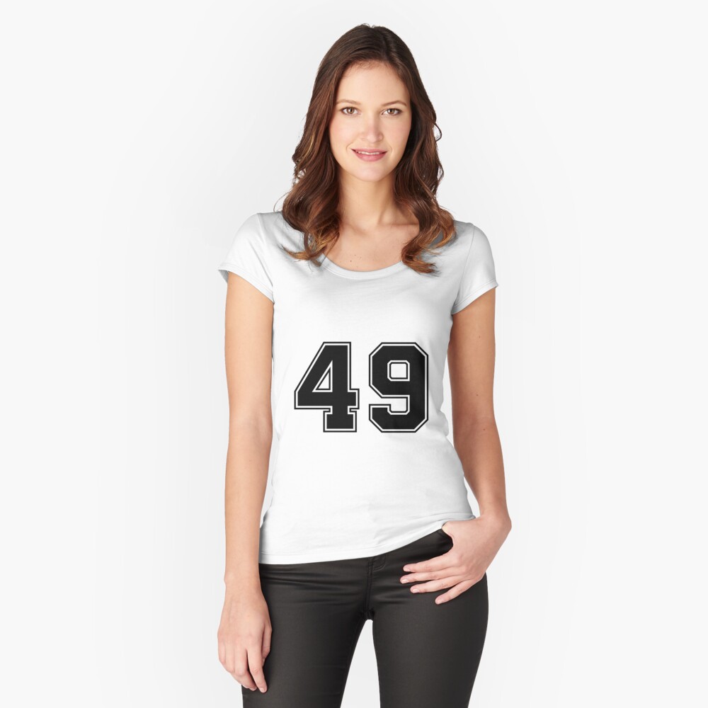 "49 American Football Classic Vintage Sport Jersey Number in black ...