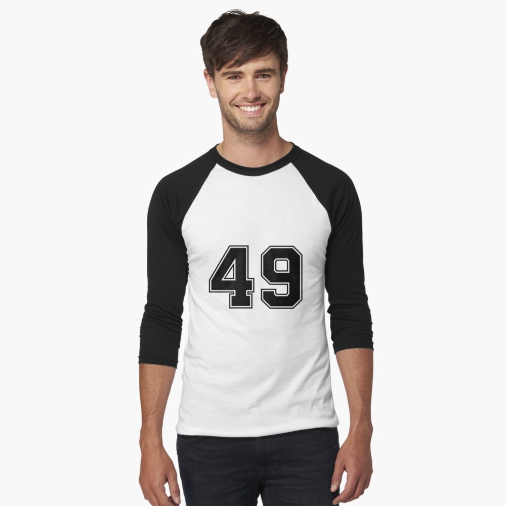 "49 American Football Classic Vintage Sport Jersey Number in black ...