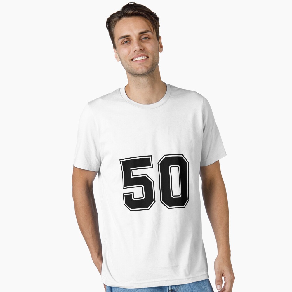 "50 American Football Classic Vintage Sport Jersey Number in black ...