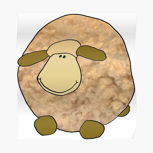 "Sheep wool cartoon" Poster by Elpano | Redbubble