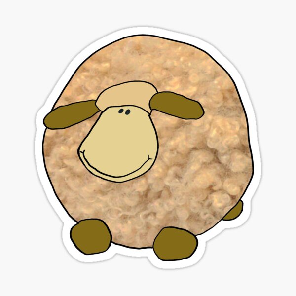 "Sheep wool cartoon" Sticker for Sale by Elpano | Redbubble