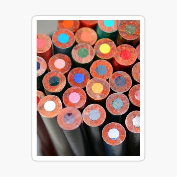 "colored pencils" Sticker for Sale by lynnesusan | Redbubble