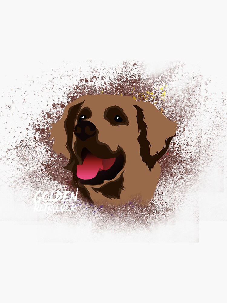 "Golden Retriever.Cool Dog Canine Breed" Sticker by VH-Gekko | Redbubble