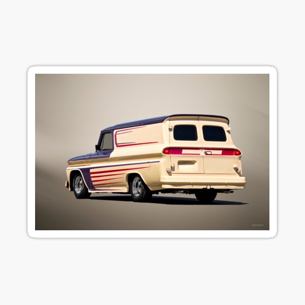 "1966 Chevrolet C10 Custom Panel Truck" Sticker for Sale by DaveKoontz ...