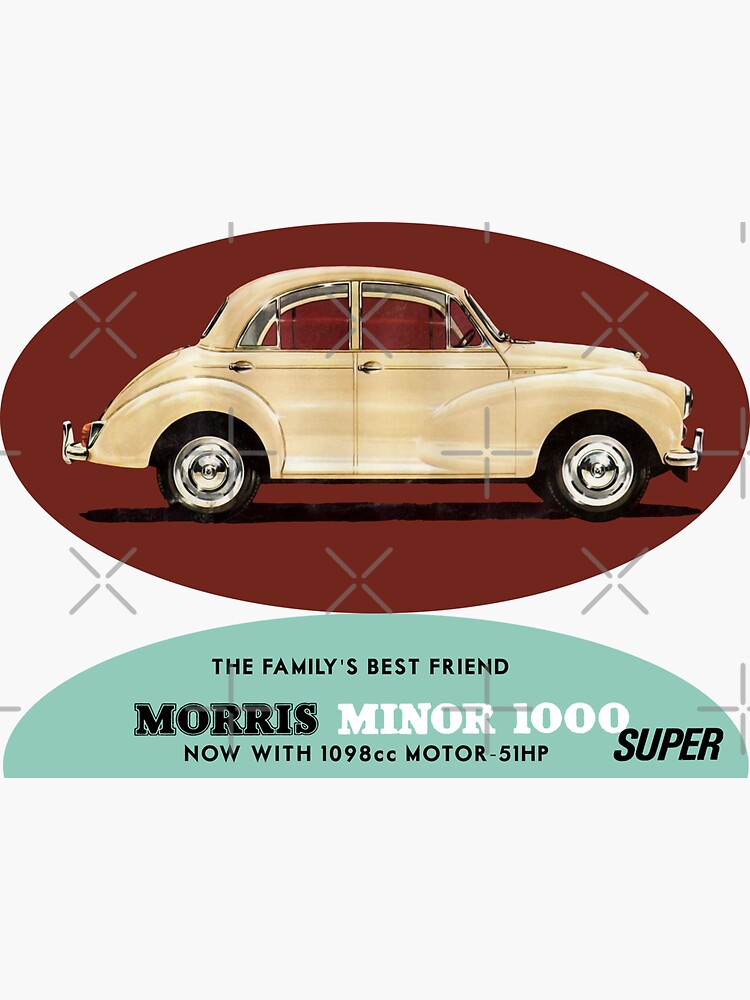 "MORRIS MINOR" Sticker for Sale by ThrowbackMotors | Redbubble