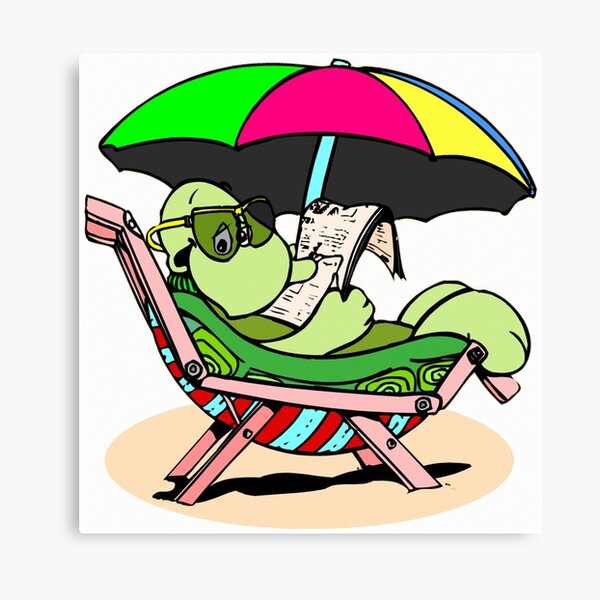 "Turtle Chilling on the Beach" Canvas Print for Sale by jaugustin ...
