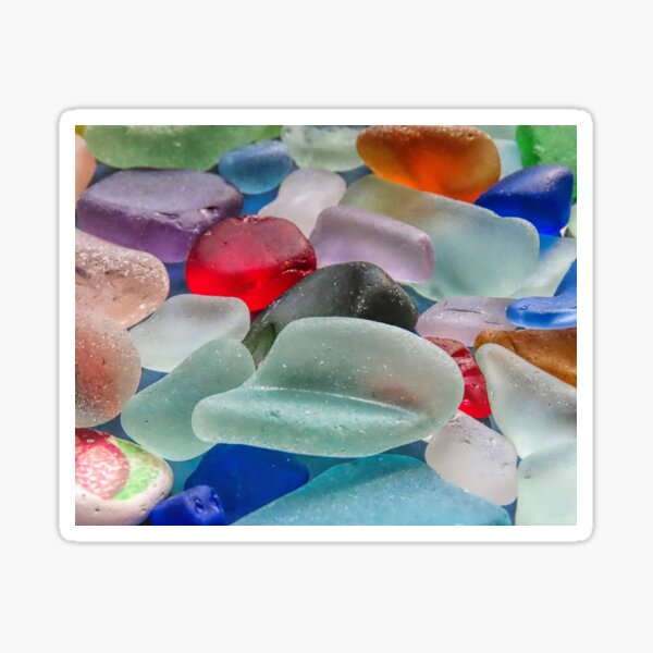 "Glitterly sea glass" Sticker for Sale by JanSDrew | Redbubble