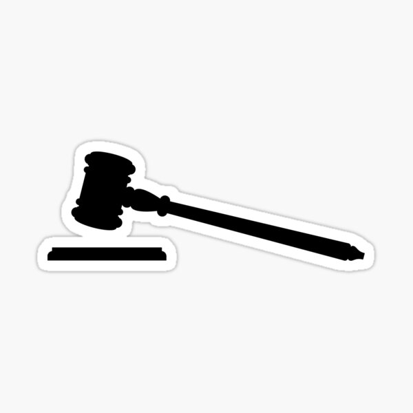 "Gavel" Sticker by sillym5 | Redbubble