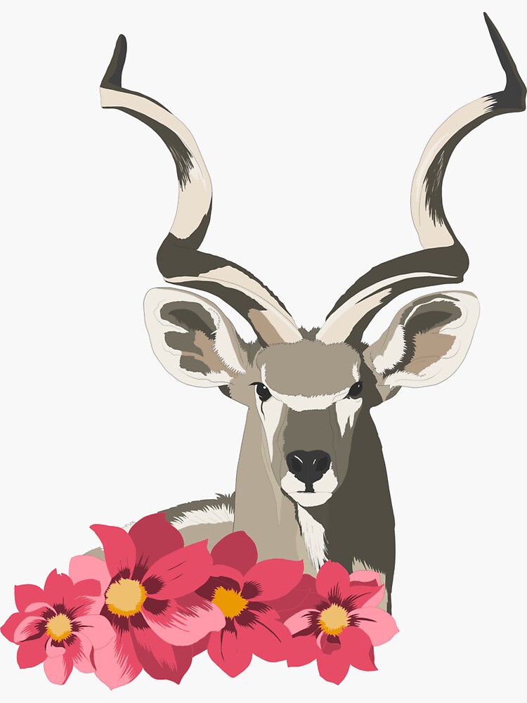 "Kudu deer" Sticker for Sale by Sivvis | Redbubble