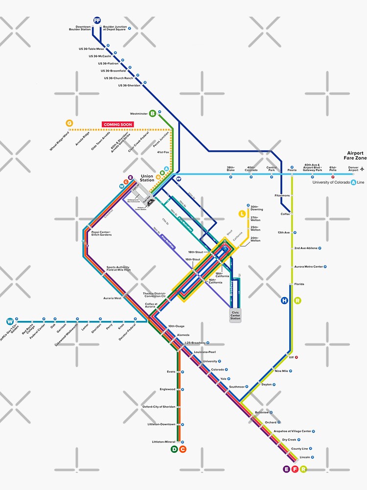 "RTD Denver Map" Sticker for Sale by nope345 | Redbubble