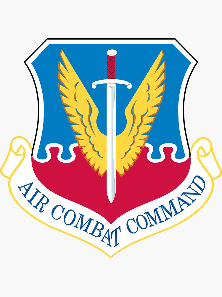 "Air Combat Command - USAF" Sticker for Sale by wordwidesymbols | Redbubble