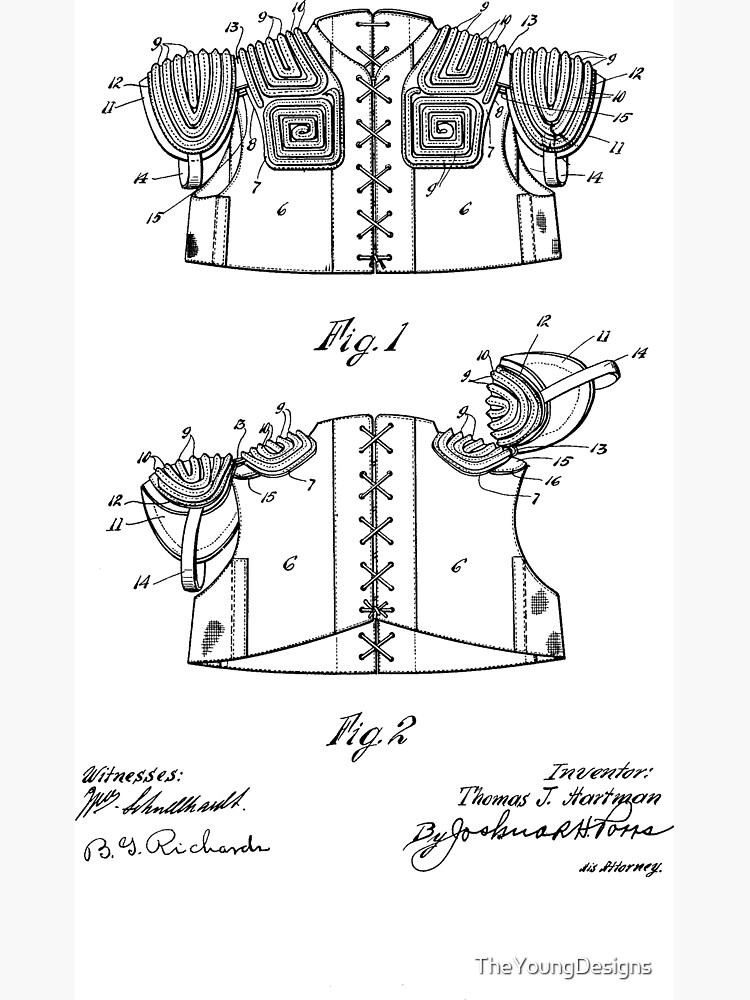 "Shoulder Guard Vintage Patent Hand Drawing" Poster by TheYoungDesigns ...