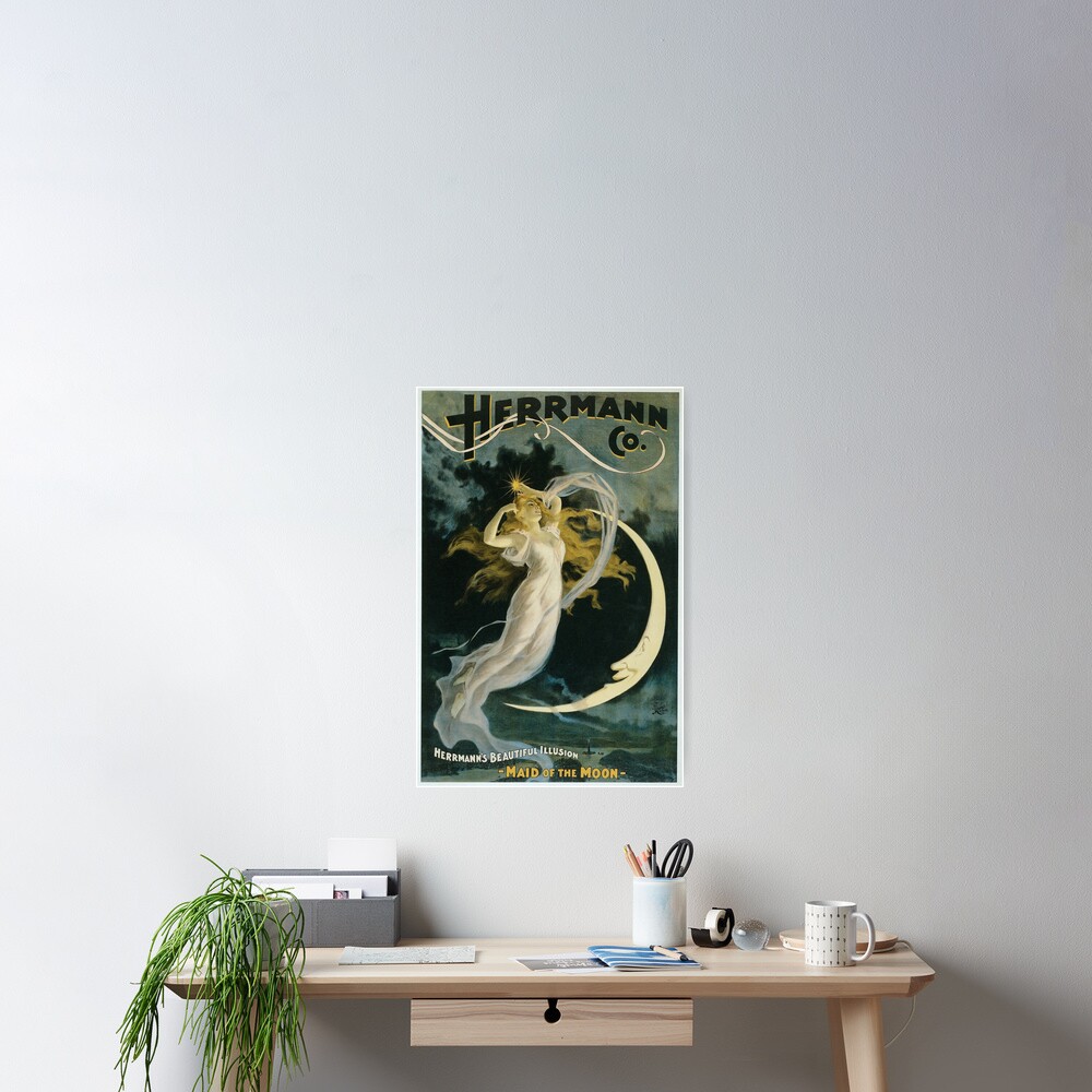"Vintage Herrmann Co. Magic Poster" Poster for Sale by talesanura ...