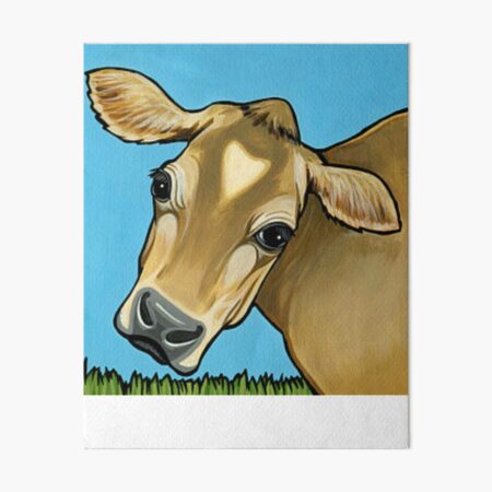 Lámina rígida «Jersey Cattle - Jersey Cow Painting - Jersey Cow Gift ...