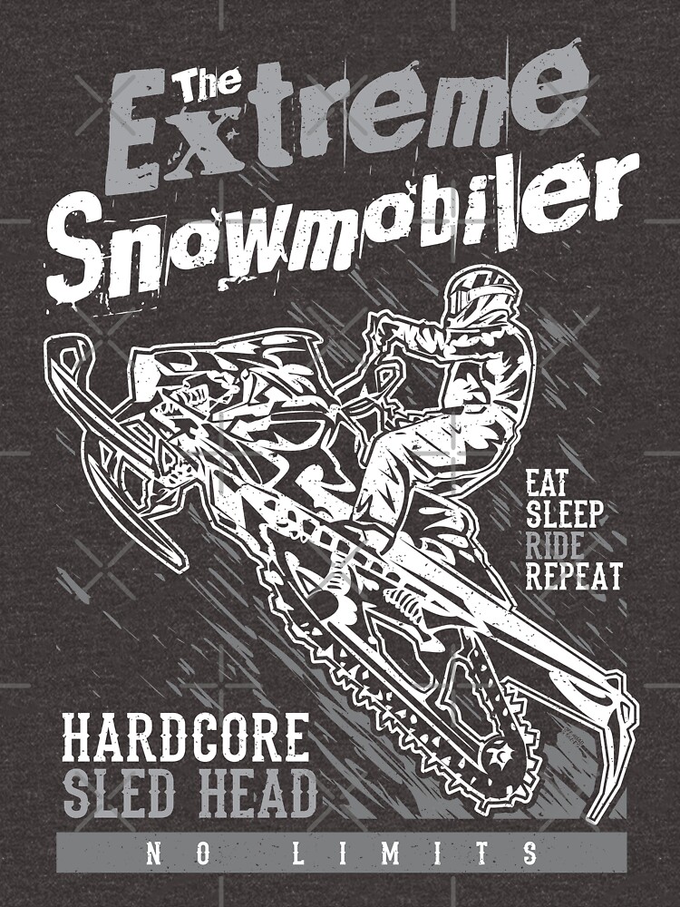"Extreme Snowmobiler Sled Head" T-shirt for Sale by offroadstyles ...