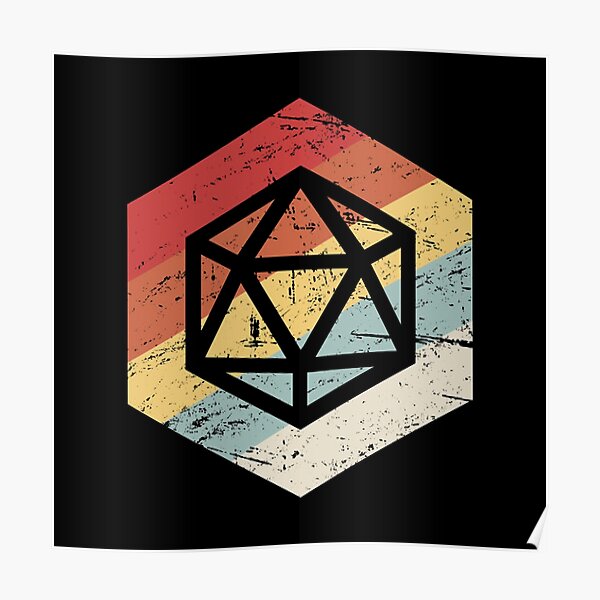 "Rainbow D20" Poster for Sale by redhoodstudios | Redbubble