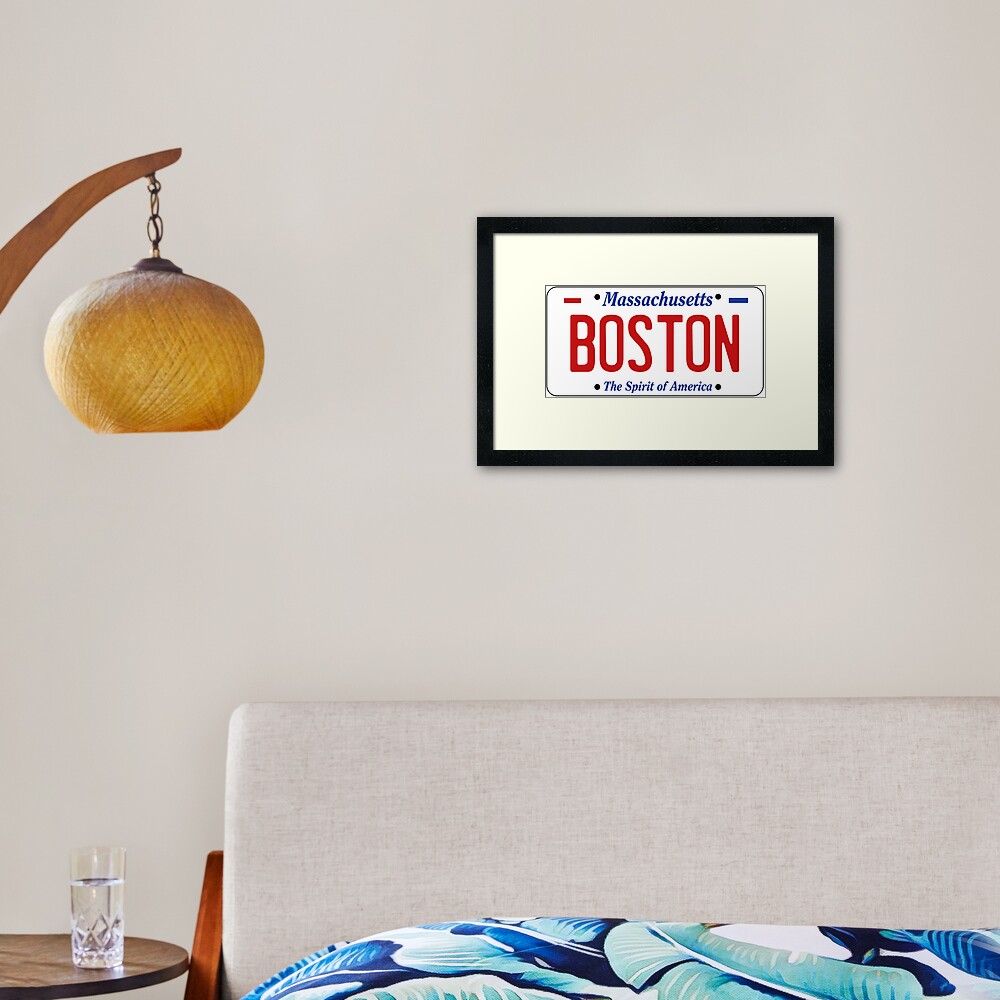 "BOSTON - Massachusetts License Plate" Sticker for Sale by 1MNL1 ...