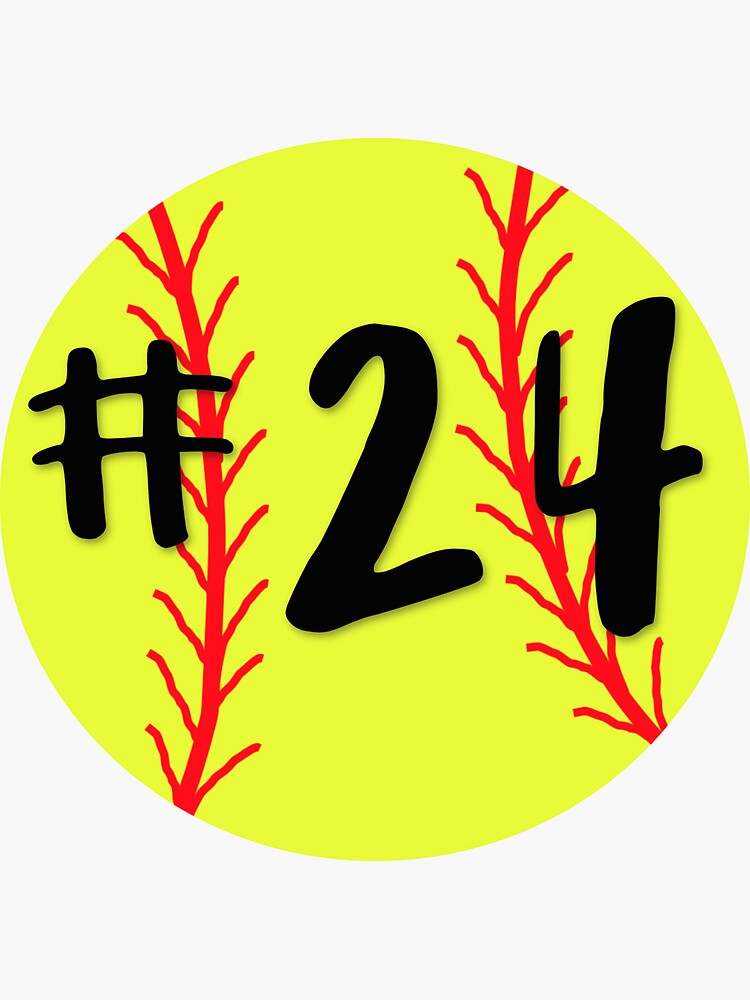 "Softball #24" Sticker for Sale by bbanks1373 | Redbubble