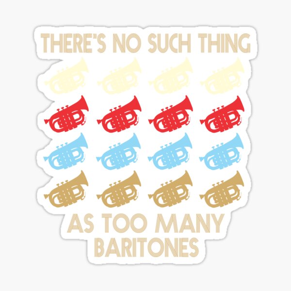"Baritone Retro Vintage 1970's Style" Sticker for Sale by funnyguy ...