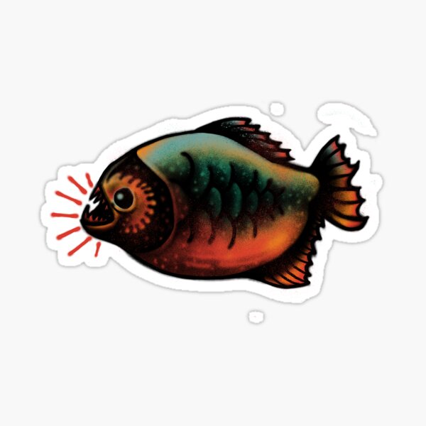"Piranha" Sticker for Sale by barmalisiRTB | Redbubble