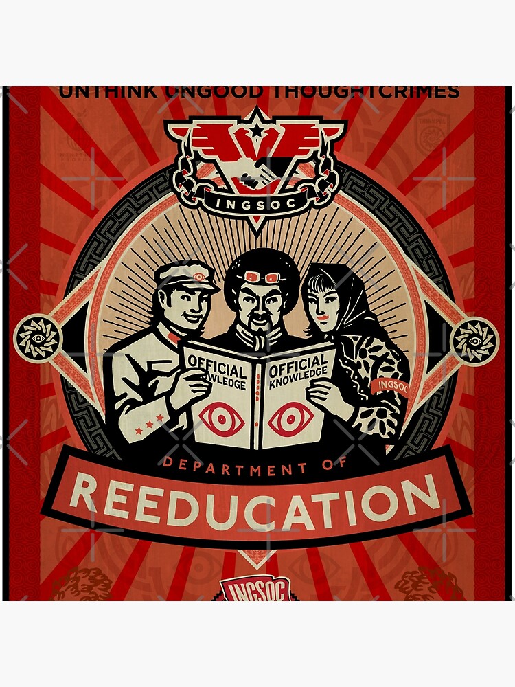 "INGSOC 1984 Thoughtcrime" Throw Pillow for Sale by LibertyManiacs ...