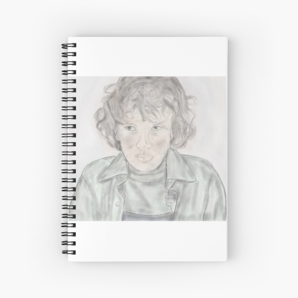 "Stranger Things Eleven Pencil Drawing" Spiral Notebook for Sale by ...