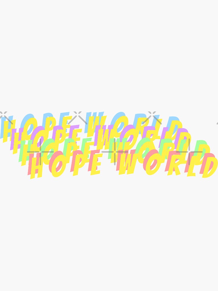 "Hope World Pastel" Sticker by 5Mins2Midnight | Redbubble