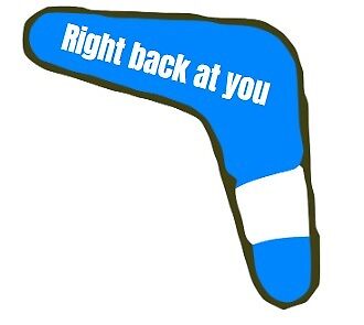 "Right Back at You- Boomerang sticker" by tuckpepper07 | Redbubble