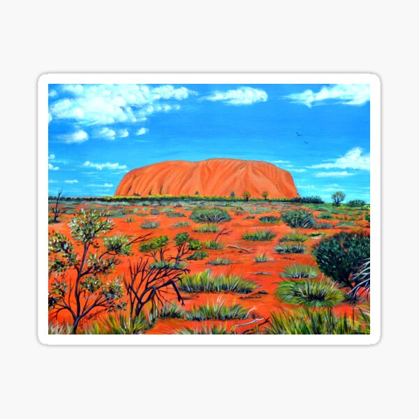 "Uluru, Australia" Sticker by LindArt1 | Redbubble