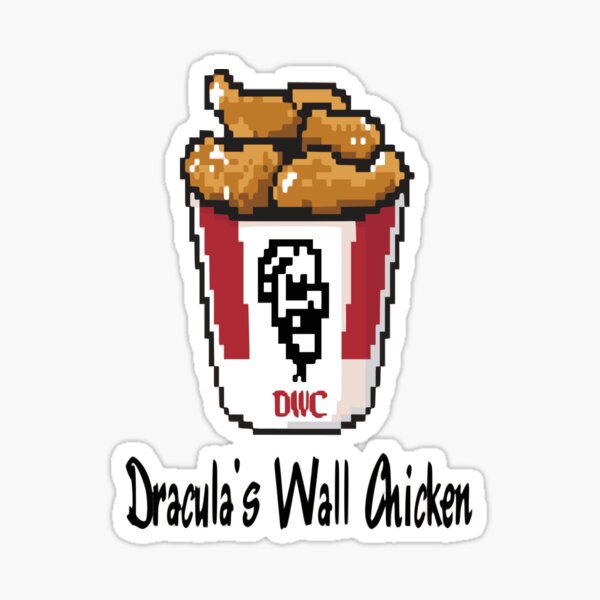 "Dracula's Wall Chicken" Sticker by retronize | Redbubble