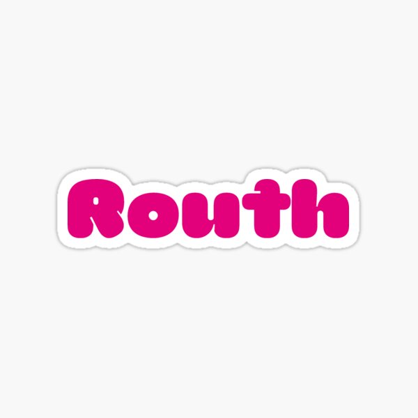 "Routh" Sticker by Shalomjoy | Redbubble