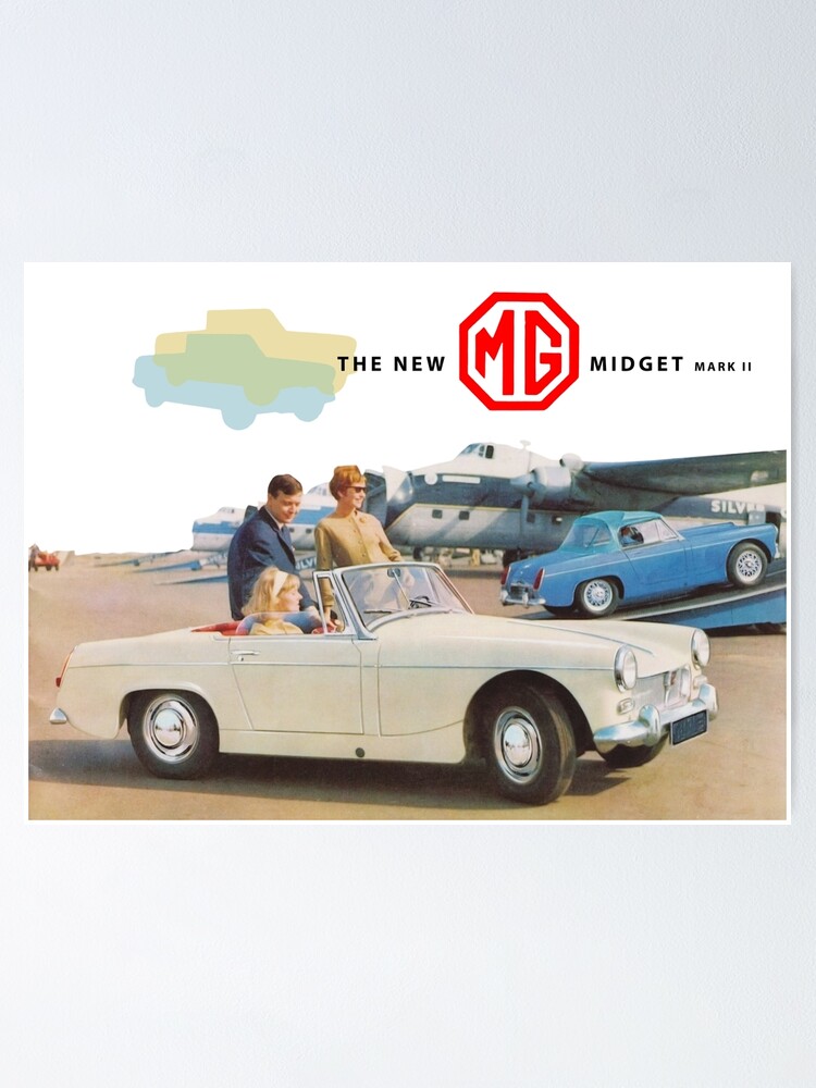 "MG MIDGET" Poster for Sale by ThrowbackMotors | Redbubble