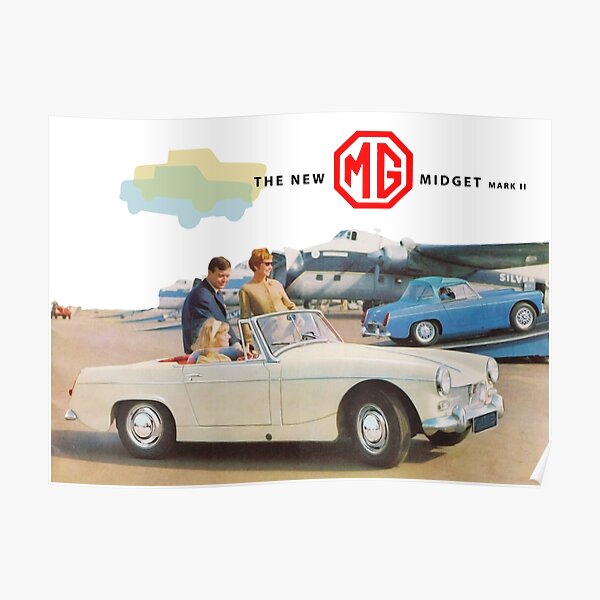 "MG MIDGET" Poster for Sale by ThrowbackMotors | Redbubble
