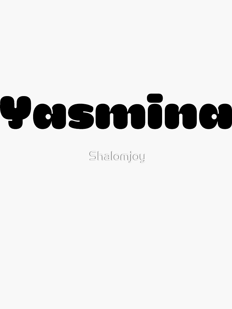 "Yasmina" Sticker by Shalomjoy | Redbubble