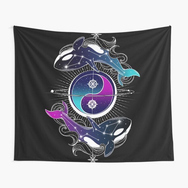 "Starry Harmonic Orca" Tapestry for Sale by ChocolateRaisin | Redbubble