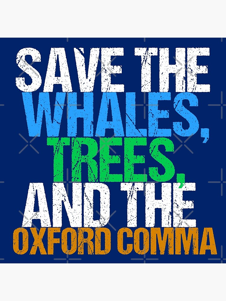 Thumbnail 2 of 2, Art Board Print, Funny Oxford Comma Grammar Joke ...