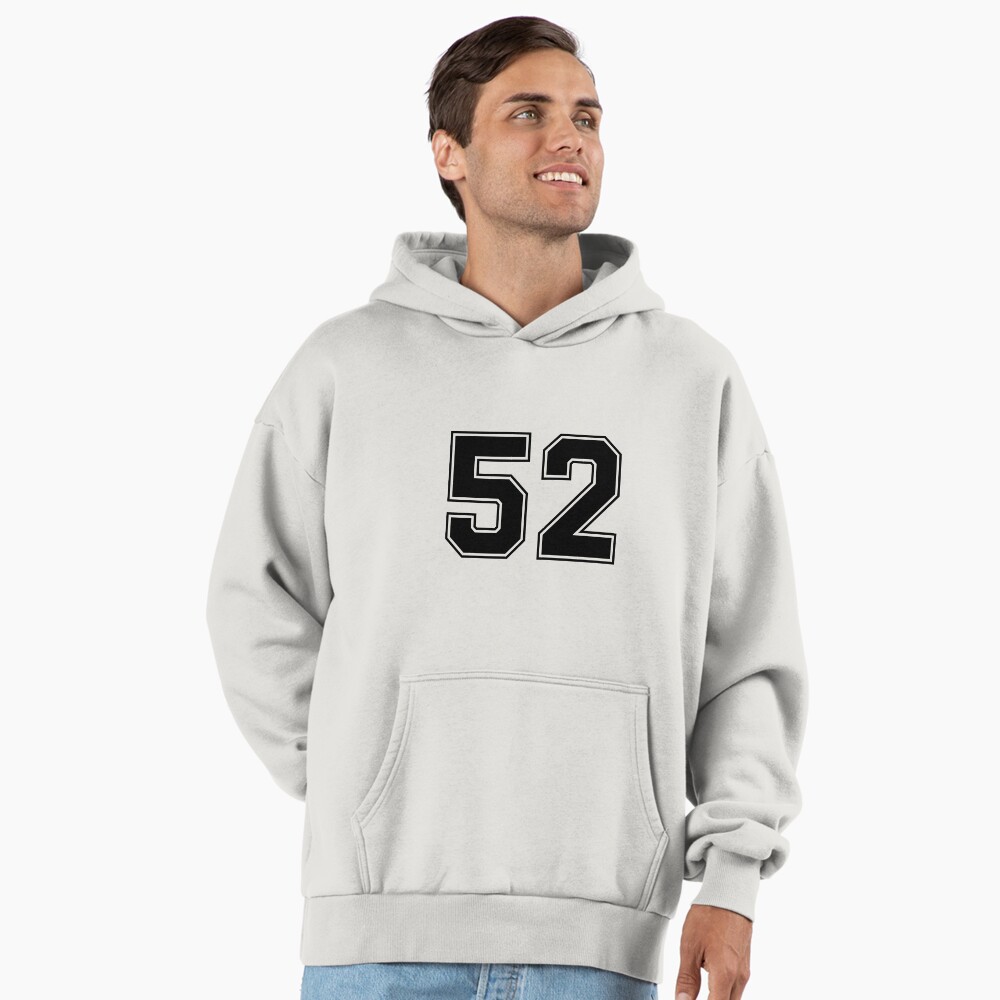 "52 American Football Classic Vintage Sport Jersey Number in black ...