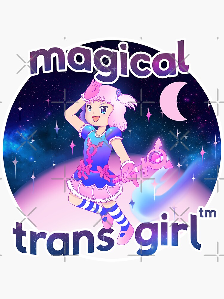 "Magical Trans Girl - Trans Pride Kawaii Magical Girl" Sticker for Sale ...