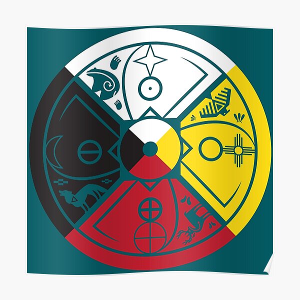 "sacred hoop medicine wheel" Poster for Sale by somatosis | Redbubble